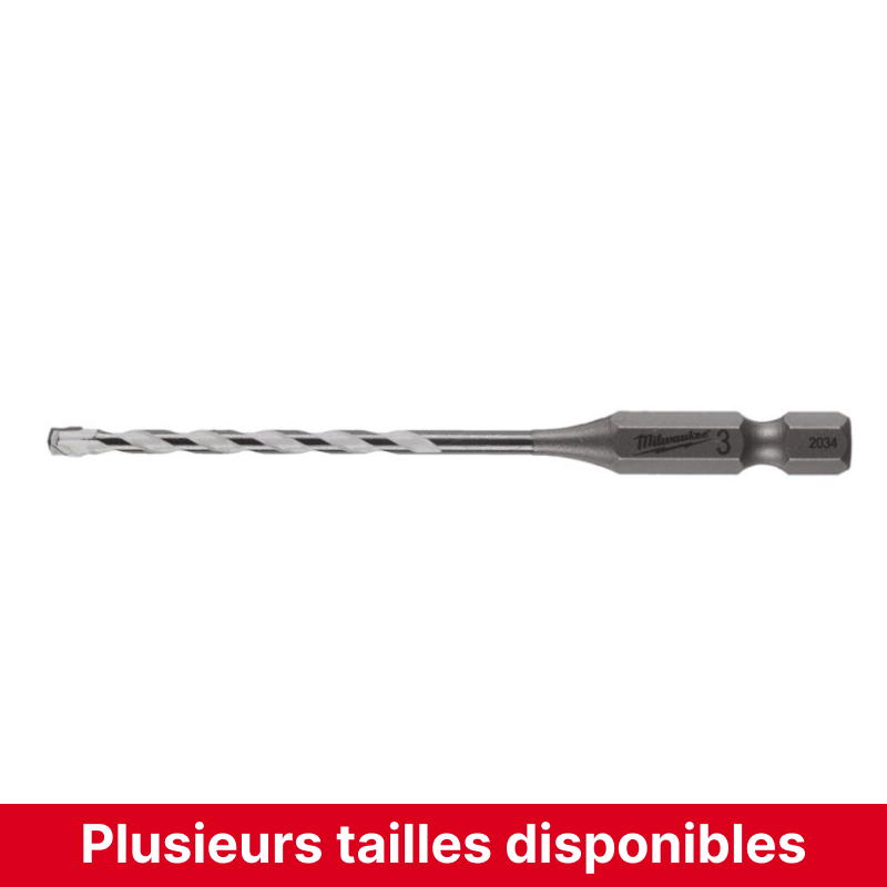 Milwaukee : Foret multi-matériaux - SBCI Diamètre x Longueur 3x90mm