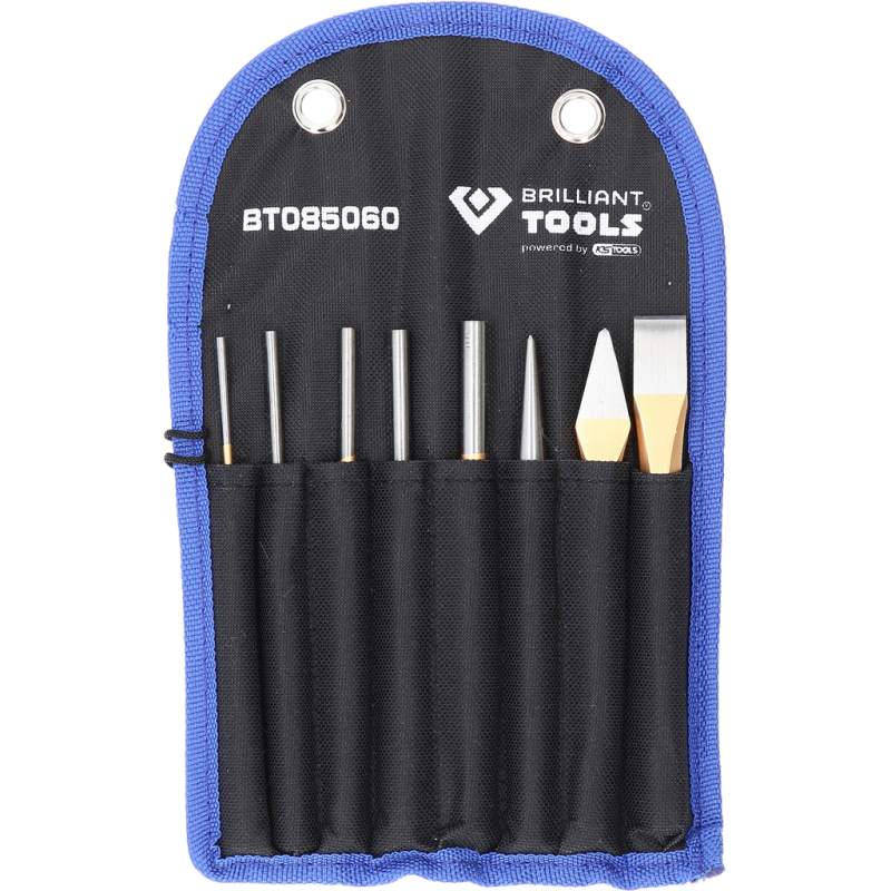 Brillant Tools : Jeu de burins et chasses 8pcs - SBCI