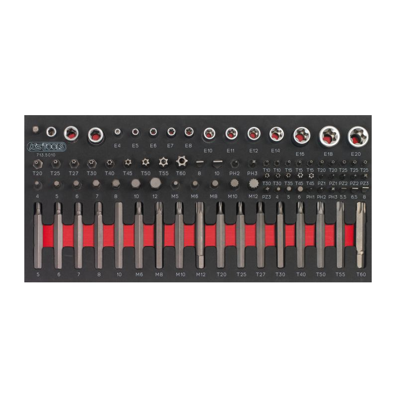 KSTOOLS : Module d'embouts de vissage et douilles TORX® 88 pièces - SBCI