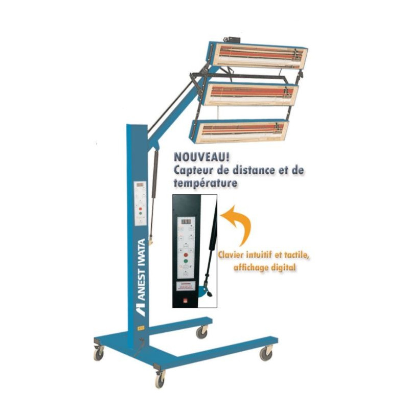 ANEST IWATA : Sécheur 1,5KW MANUEL PREMIUM + support réglable ...