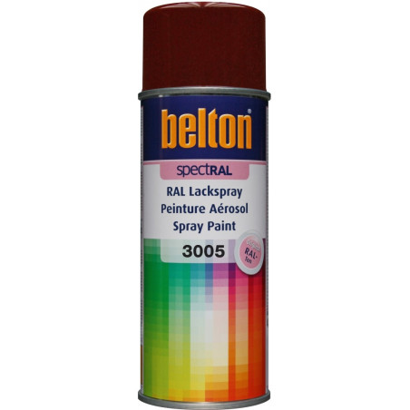 Peinture aérosol 400ml Ral 3005 Rouge Vin Belton