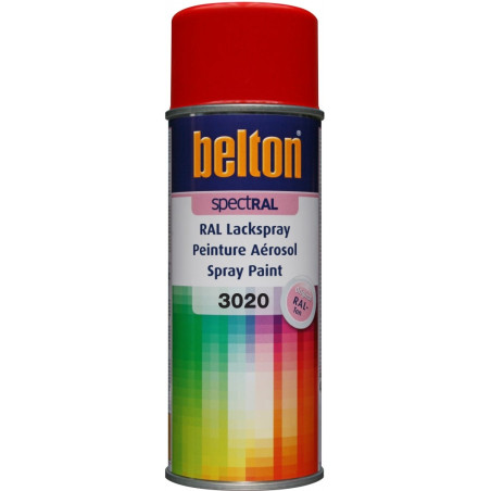 Peinture aérosol 400 ml Ral 3020 Rouge Signalisation Belton