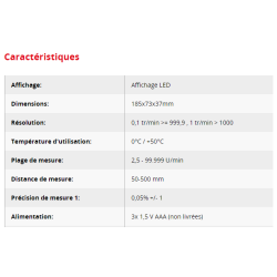 Compte-tours électronique à affichage digital