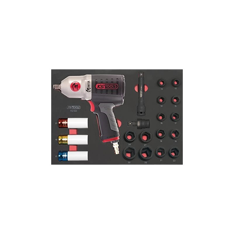 Module de douilles et clé à chocs pneumatique 1/2'', 20 pièces KS TOOLS