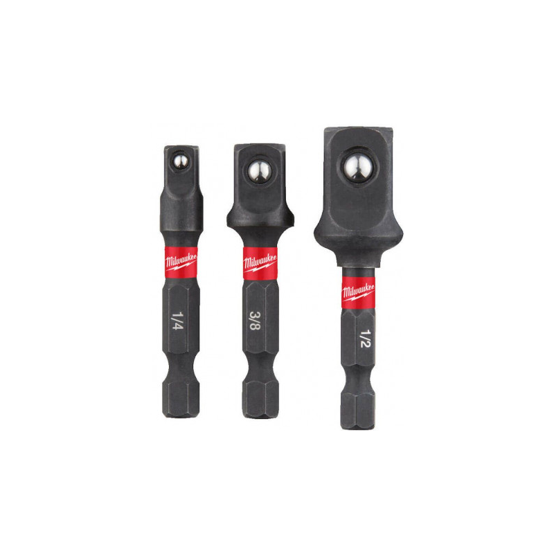 Milwaukee : Set 3 adaptateurs douille SHOCKWAVE - SBCI