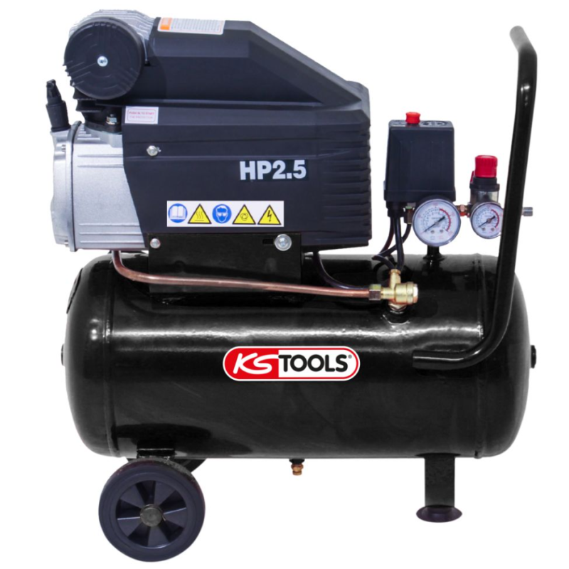 Compresseur sur cuve 25L - 8 bar - 2,5 CV - 220 V Mono KS TOOLS